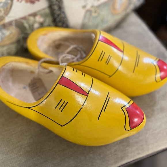 Shoes | Vintage Yellow Wooden Clogs | Poshmark